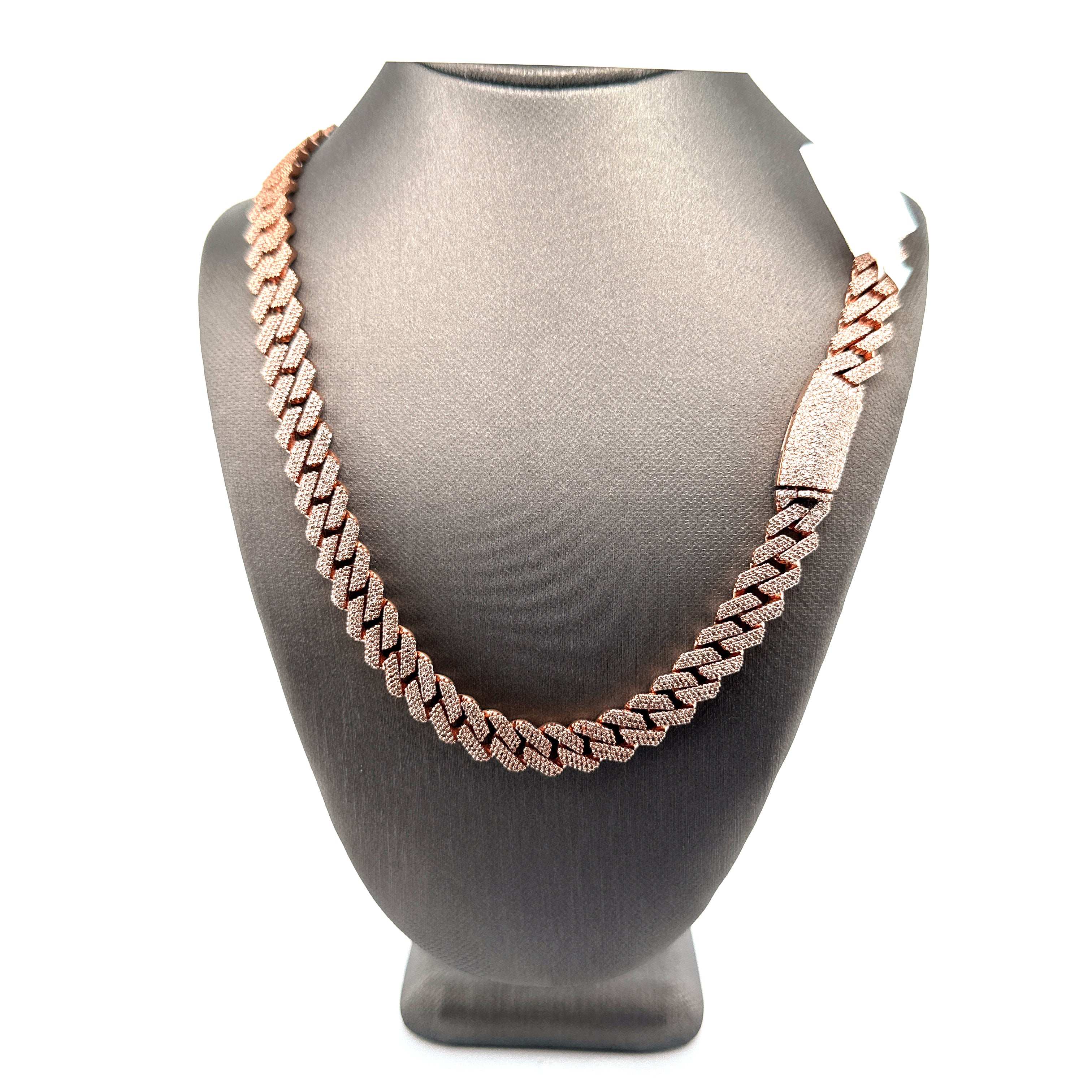 10K Rose gold sharp edge Cuban